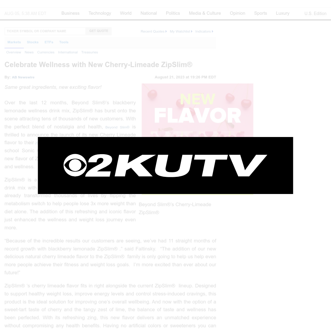 Cherry Limeade ZipSlim® Featured on 2KUTV: The Refreshing New Way to ...