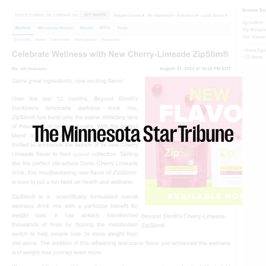 Cherry Limeade ZipSlim® Featured in The Minnesota Star Tribune: A ...