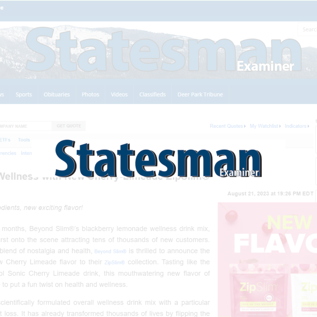 Cherry Limeade ZipSlim® Featured in The Statesman Examiner: The ...
