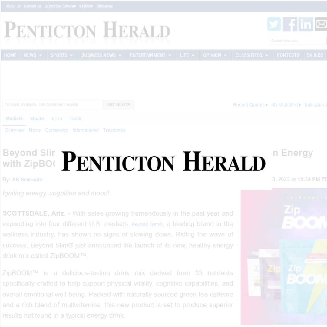 ZipBoom™ Featured in Penticton Herald: Beyond Slim® Introduces a NEW ...