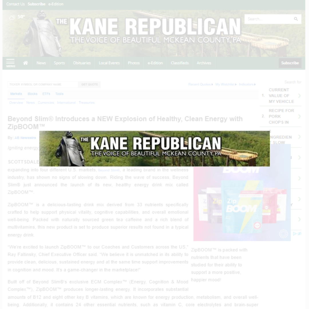 ZipBOOM™ Featured in The Kane Republican: Beyond Slim® Introduces a NEW ...