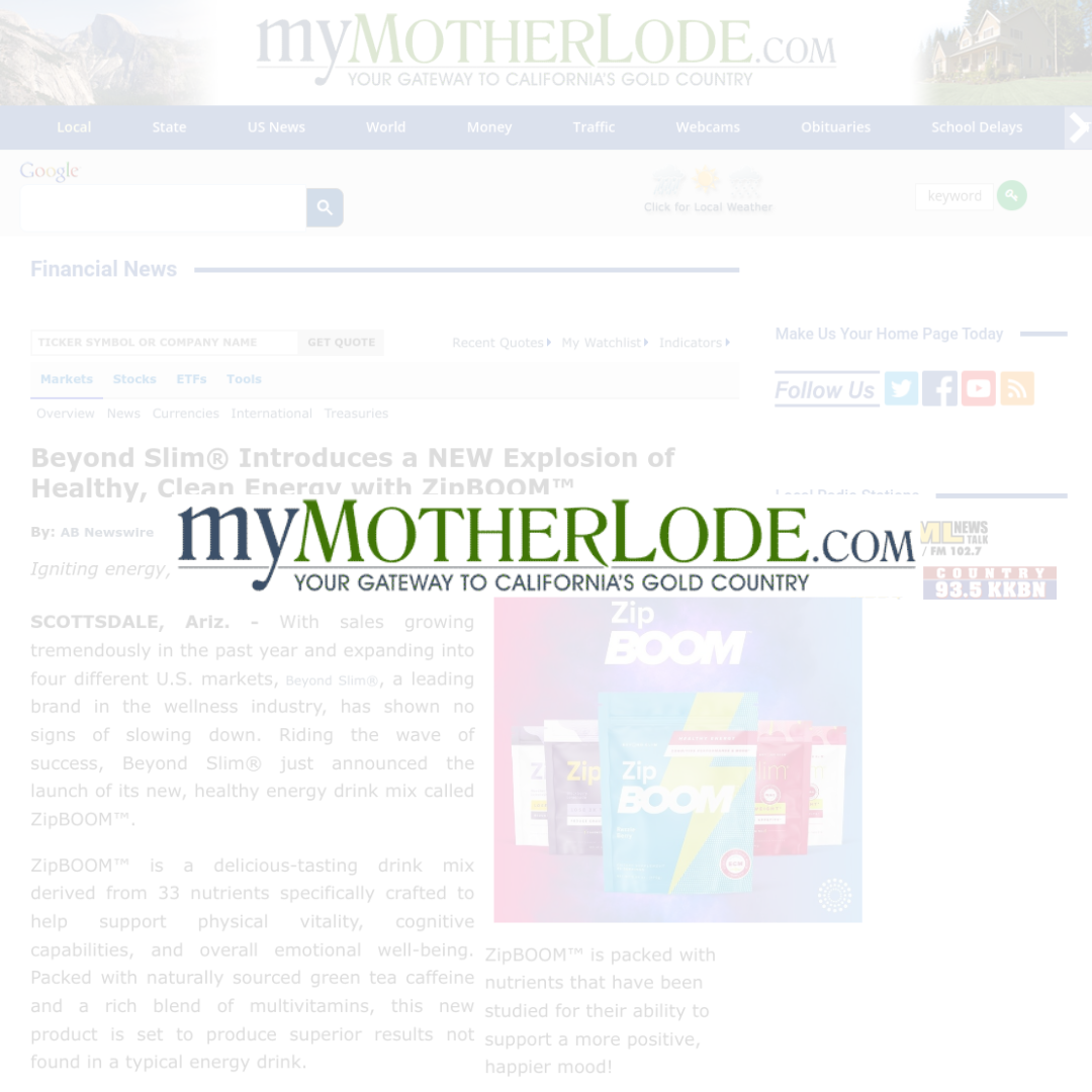 ZipBOOM™ Featured in MyMotherLode.com: Beyond Slim® Introduces a NEW ...